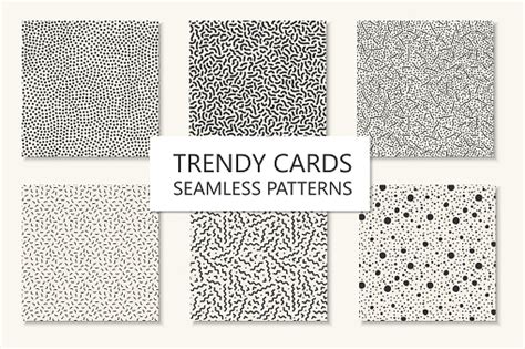 Seamles 유행 패턴 카드의 컬렉션입니다 곡선 점선된 모자이크 텍스처 트렌디한 반복적인 디자인입니다 복고풍 패션 스타일 8090입니다 0명에 대한 스톡 벡터 아트 및