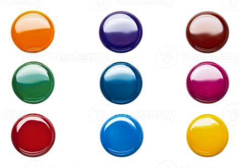 Colorful Paint Blobs Arranged In A Grid Pattern 55497727 Png