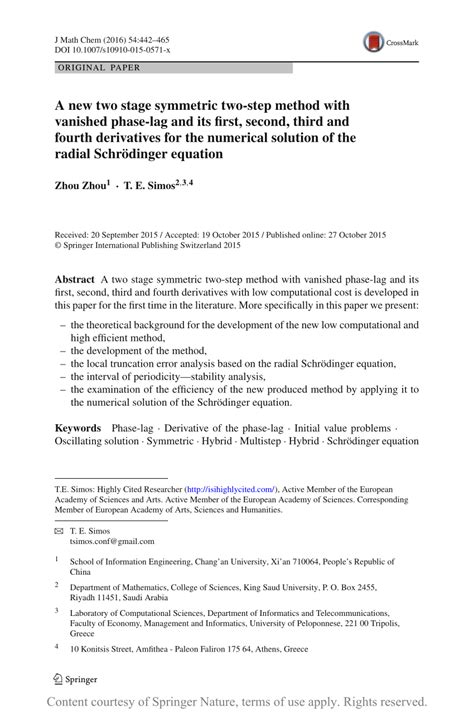 A New Two Stage Symmetric Two Step Method With Vanished Phase Lag And