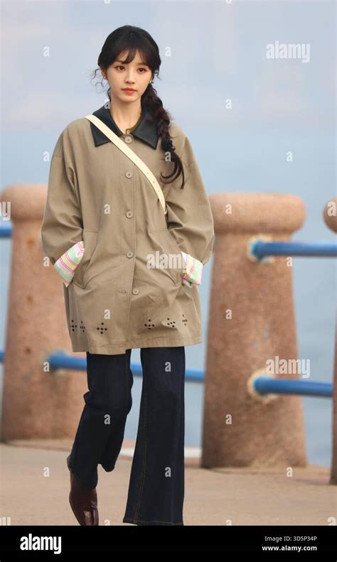 Chinese Actress Tian Xiwei Appears In Qingdao City East Chinas