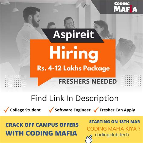 4 12 Lakh Package Aspireit Hiring Apply Now👇 Gvuwcfkp