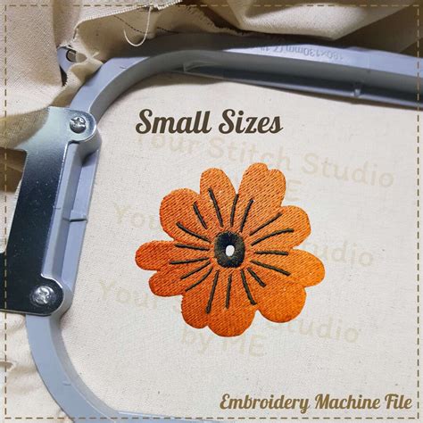 Mini Boho Flower Embroidery Design Single Flower Embroidery Digital