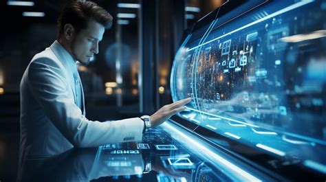 Premium Ai Image Robotoperatingvirtualinterfaceandmanipulatingel