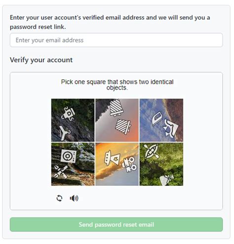what kind of funcaptcha used in github login while click forget