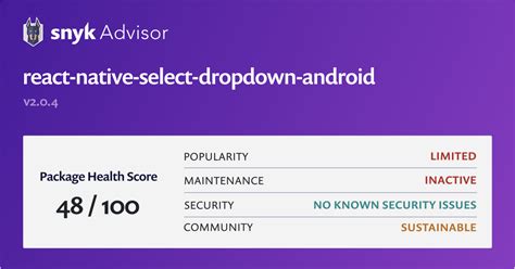 React Native Select Dropdown Android Npm Package Snyk