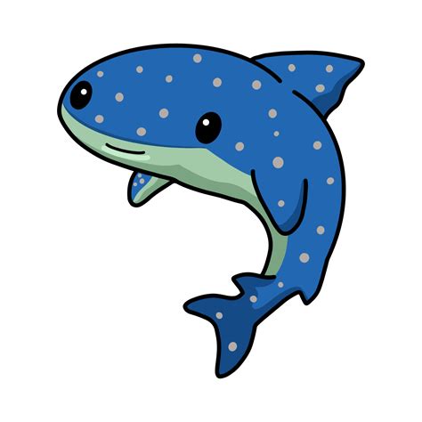 Cute Whale Shark Cartoon Swimming 12714640 Vector Art At Vecteezy