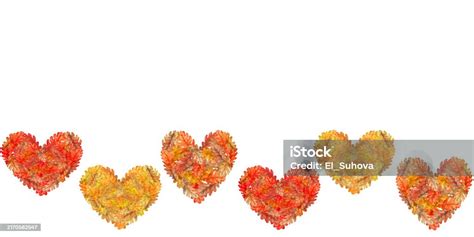 가을의 화려한 오렌지 오크 잎의 마음의 완벽 한 테두리 수채화 식물 그림입니다 나뭇잎 질감이 있는 템플릿 스티커 추수 감사절 할로윈 포스터 10월에 대한 스톡 벡터 아트 및