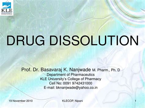 Ppt Drug Dissolution Powerpoint Presentation Free Download Id 269738