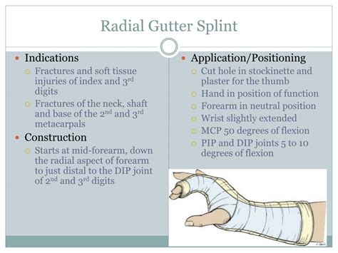 Ulnar Gutter Splint Procedure