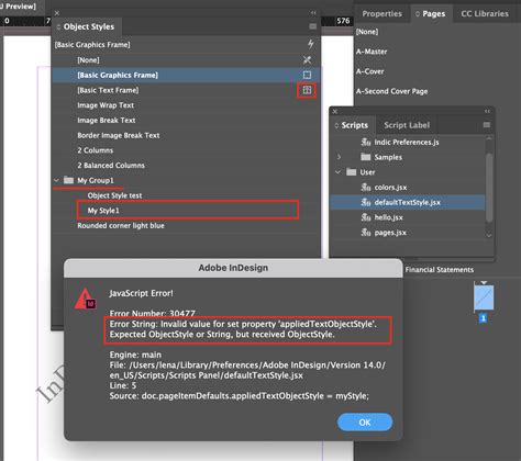 Solved Script Cannot Set An Object Style As A Default F Adobe Product Community 13062809