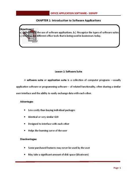 Sofapp Chapter 1 Module Office Application Software Sofapp Page 1