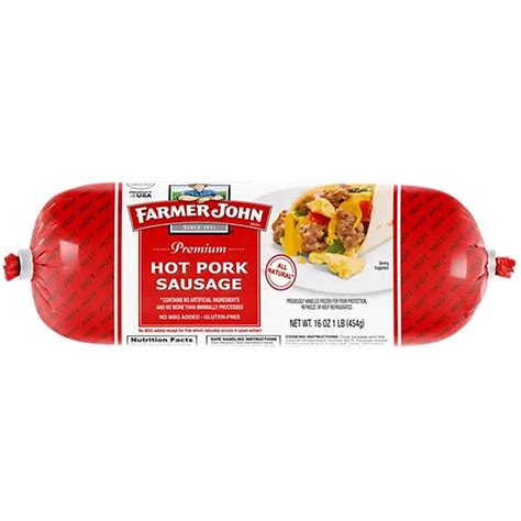 Farmer John Pork Sausage Roll Hot 16 Oz Safeway