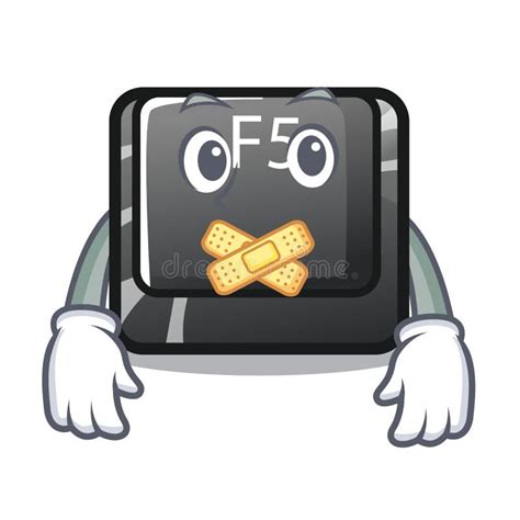Silent Longest F5 Button On Cartoon Keyboard Stock Vector Illustration Of Electronic Board