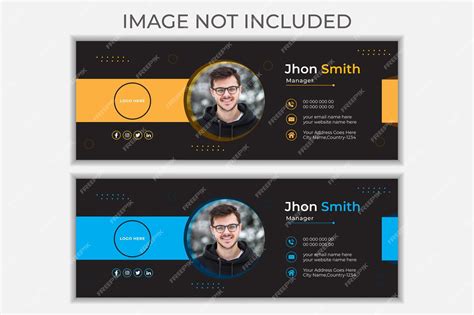 Premium Vector Minimal Email Signature Design Template