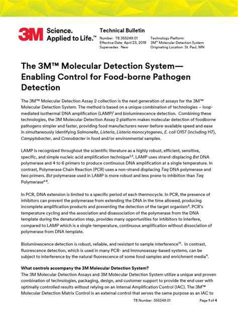 Tb 355249 01 The 3m Molecular Detection System Enabling Control For