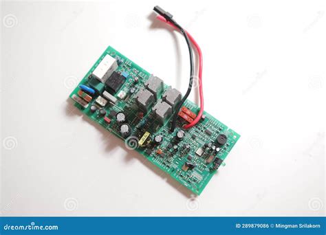 Power Supply Modern Printed Circuit Board With Electronic Components With Transistor Pcb Detail