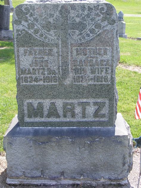 Barbara Stuhl Martz 1835 1918 Memorial Find A Grave