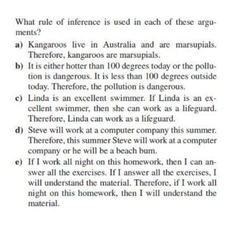 Solved What Rule Of Inference Is Used In Each Of These Argu Chegg Com