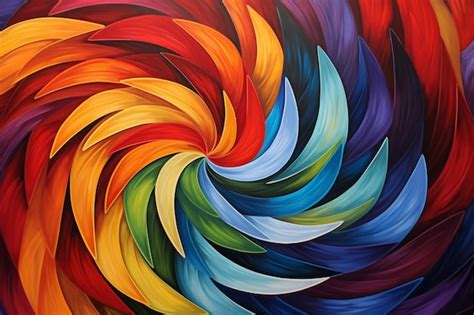 Premium Ai Image Dynamic Moirelike Spirals In Vivid Hues Creating A Captivating Visual Experience