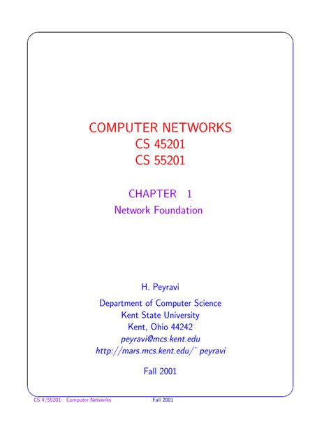 Cn Units 1computer Network Computer Networks Cs 45201 Cs 55201