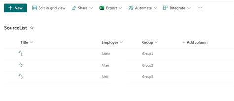 lists how to autopopulate a group column based on content of an