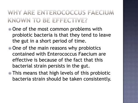 Enterococcus Faecium Probiotic Pptx