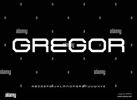 Strong Modern Geometric Alphabet Display Font Vector Illustration Stock Vector Image And Art Alamy