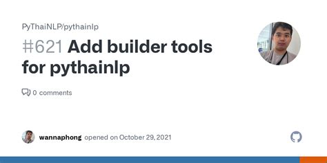 Add Builder Tools For Pythainlp Issue 621 PyThaiNLP Pythainlp GitHub