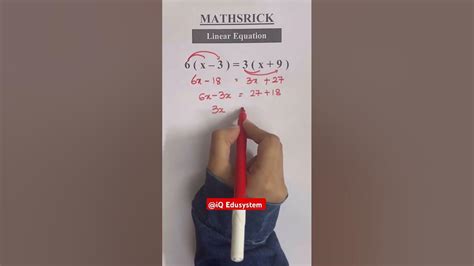 Linear Equations Solutions Maths Mathproblem Mathstricks