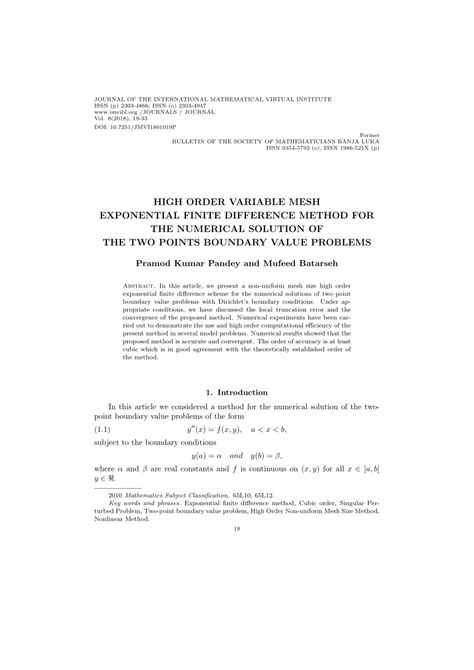 Pdf A Numerical Method For The Solution Of General Third Order