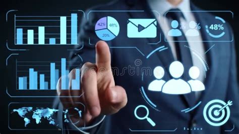 Businessman Interacting With Futuristic Digital Interface Displaying