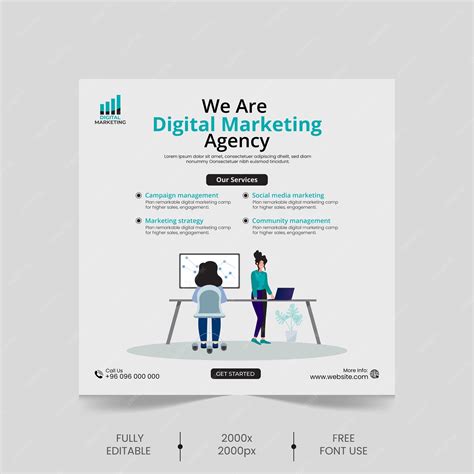 Premium Vector Digital Marketing Post Design