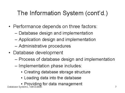 database systems methodology chapter 05 database design objectives
