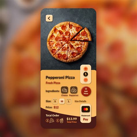 UI Design Concept For Pizza Tonight Mobile Application Behance