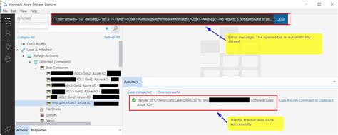 Authorizationpermissionmismatch When Uploading Deleting A File In An Attached Adlsgen2 Container
