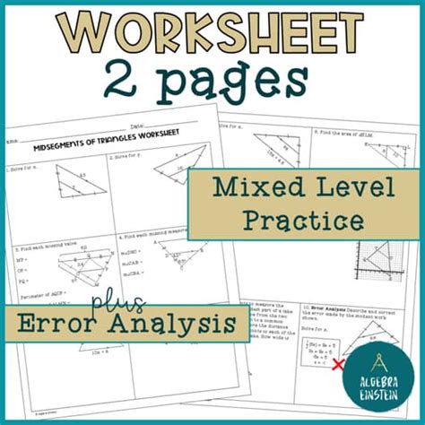 Triangle Midsegment Theorem Guided Notes And Worksheet For Geometry