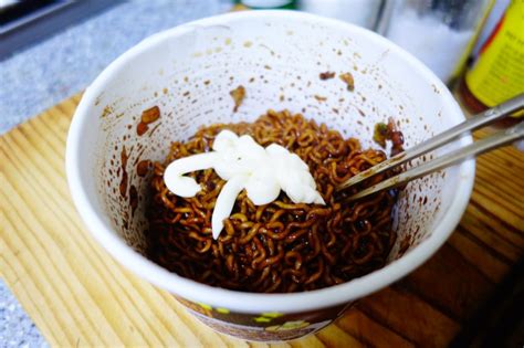짜장라면 컵라면 오뚜기 콕콕콕 마요짜장볶이 후기 네이버 블로그