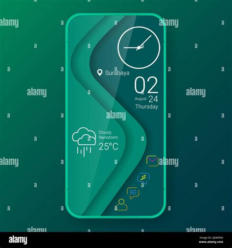 Home Screen Ui Design Custom Mobile App Stock Vector Image And Art Alamy