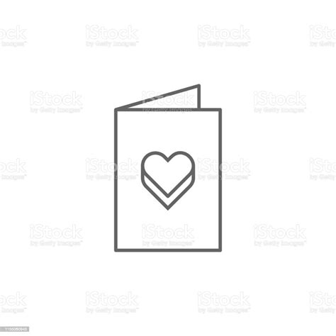 엽서 우정 개요 아이콘입니다 우정 선 아이콘의 요소입니다 징후 기호 및 벡터는 웹 로고 모바일 앱 Ui Ux에 사용할 수 있습니다 아이콘에 대한 스톡 벡터 아트 및 기타