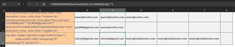 Unix Extracting Multiple Email Address From Excel Cell Excel File