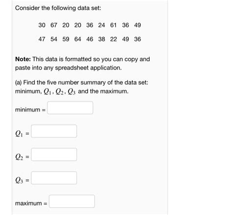 solved consider the following data set note this data is