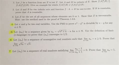 Solved Let F Be A Function From Set E To Set F Let A And Chegg