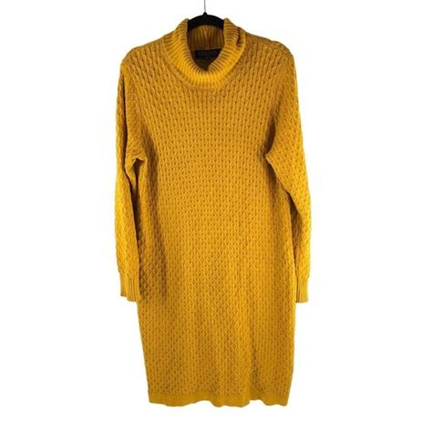 Eloquii Dresses Eloquii Mustard Yellow Long Sleeve Honeycomb