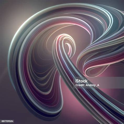 컬러 트위스트 모양입니다 컴퓨터 생성 추상적인 기하학적 3d 렌더링 그림 3차원 형태에 대한 스톡 사진 및 기타 이미지 3차원 형태 개념 곡선 Istock