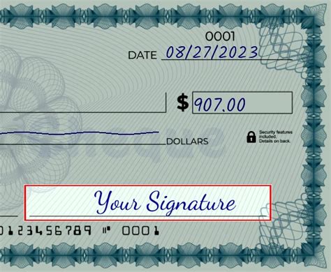 907 Check How To Write A Check For 907 Dollars