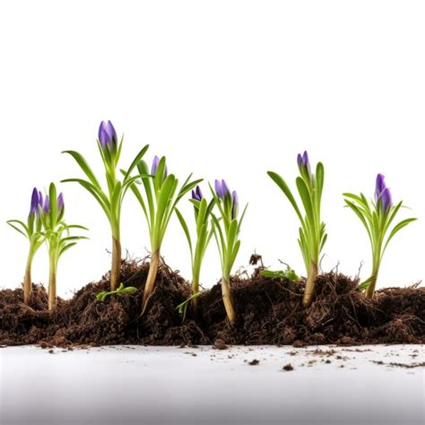 Premium AI Image Flower Seedlings Gift Set Isolated On White Background Generative AI