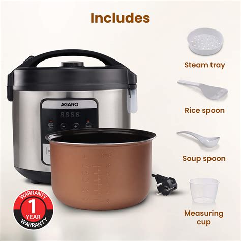 Royal Electric Rice Cooker 5l Silver Agaro Agaro