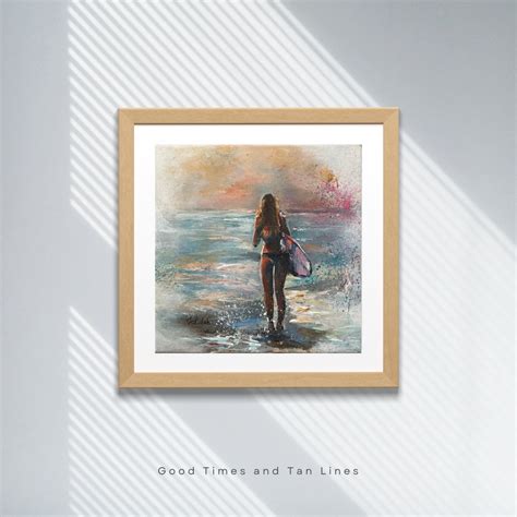 Good Times And Tan Lines Surf Art 20 Cm Giclée Print Onaiiart