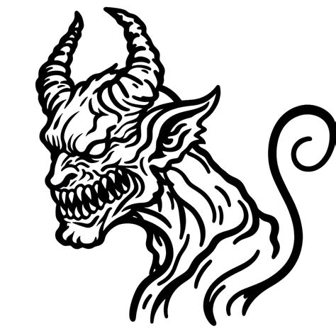 Creepy Demon Coloring Page Download Print Or Color Online For Free