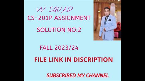 Cs 201p Assignment No02 Fall 202324 Youtube
